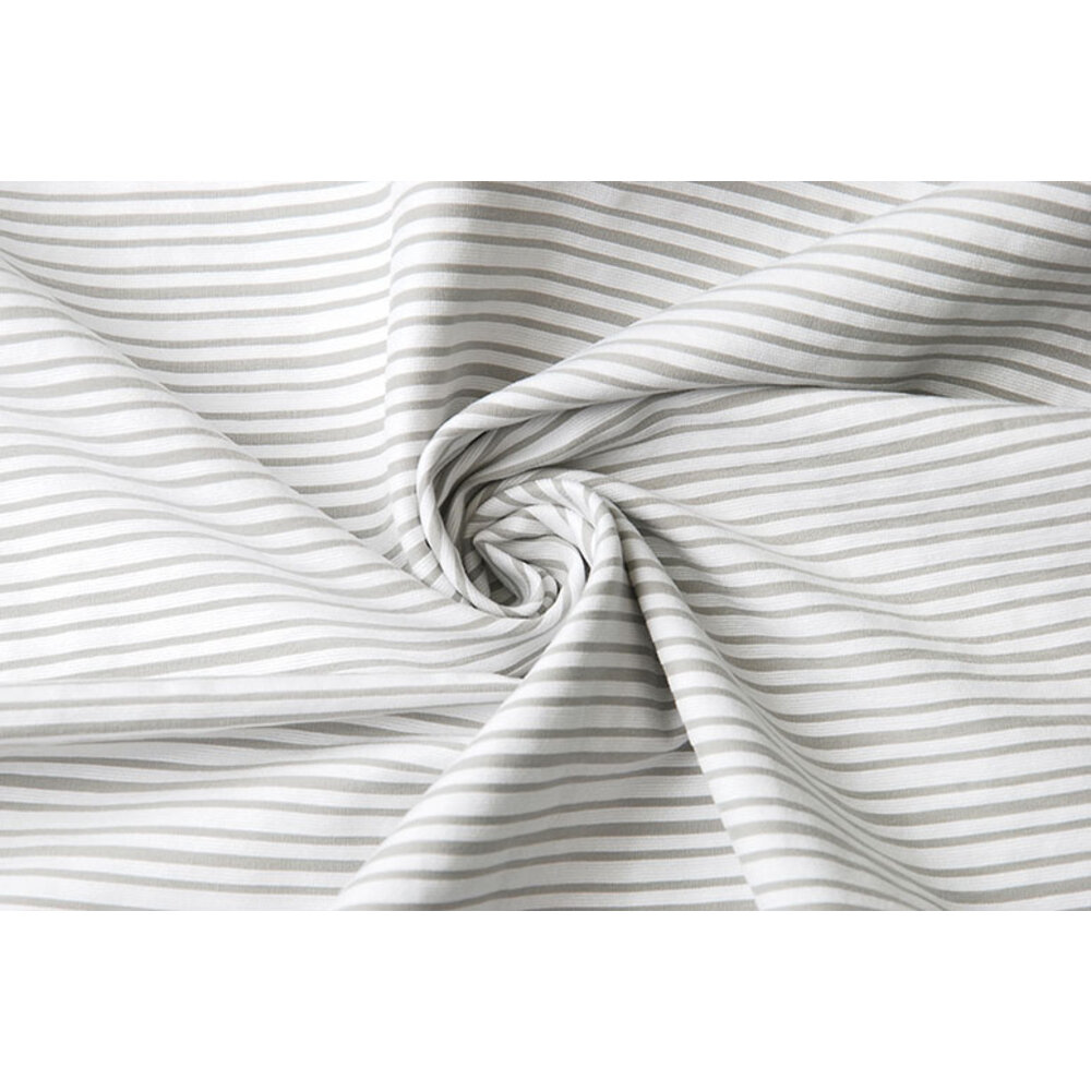 Stretch Cotton Fine Ribbed Grey - YES Fabrics