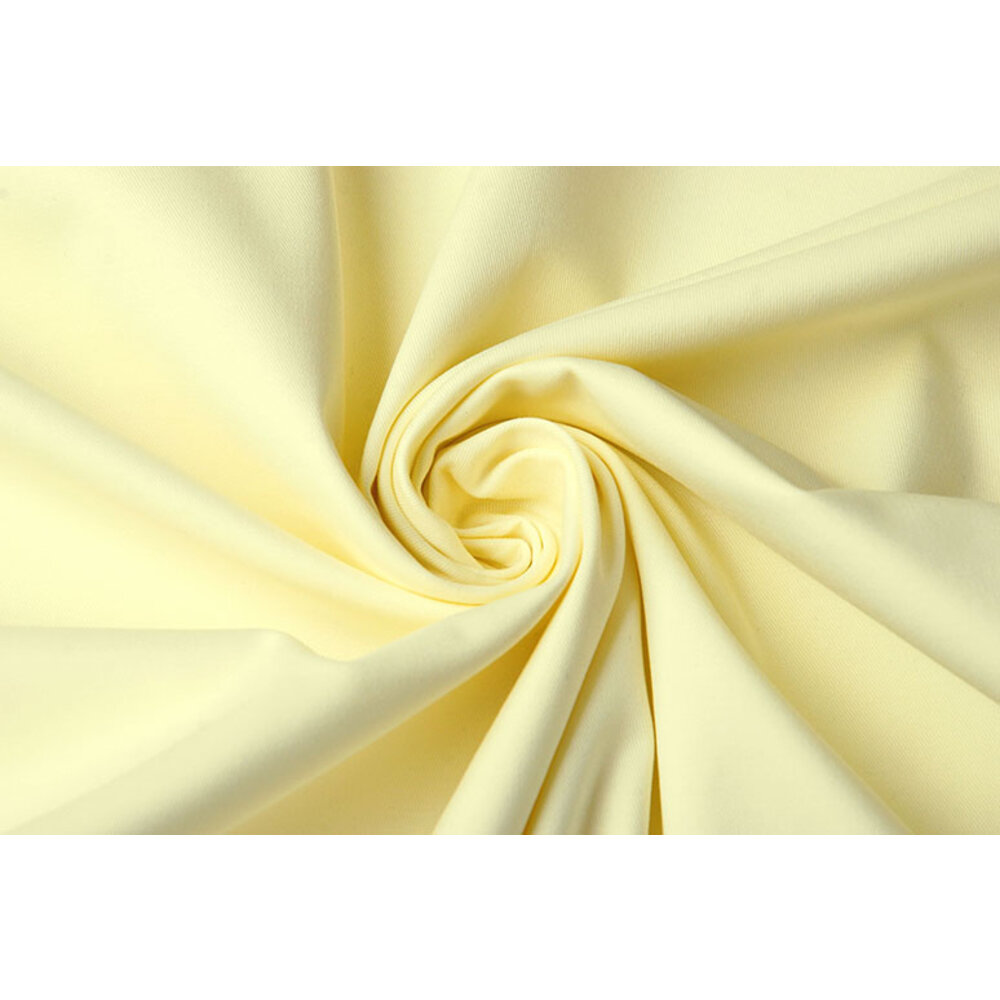 Fijne Stretch Keperkatoen Pastel Geel - YES Fabrics