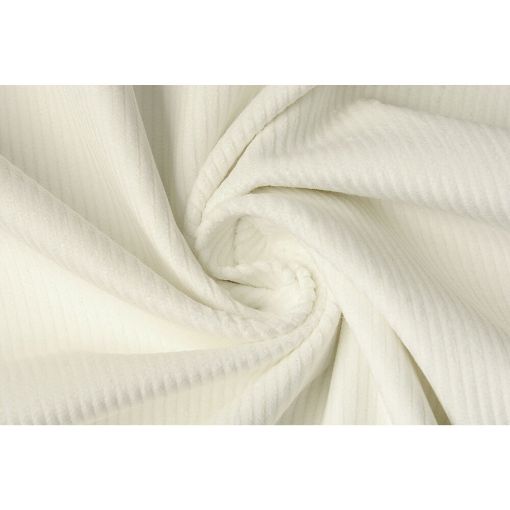 Ongebleekte Stretch Rib Stof Grof - YES Fabrics