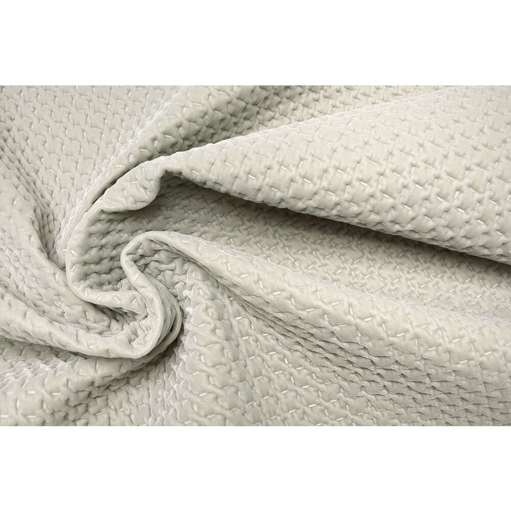 Velours Embossing Grey-Beige - YES Fabrics