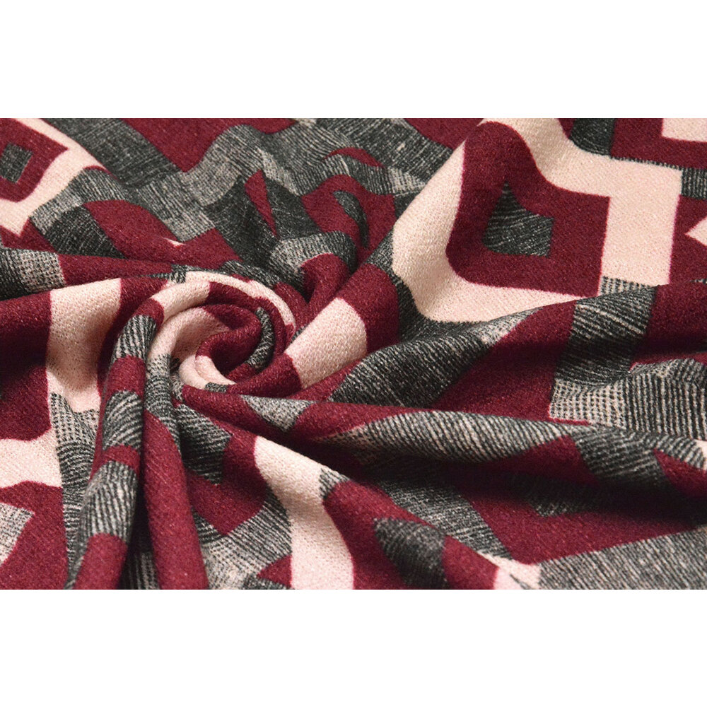 Winter Jersey Maze Rood - YES Fabrics