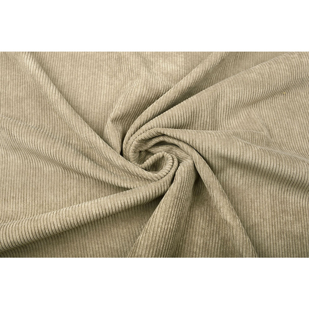 Rib Fabric 8 W Corduroy Light Taupe - YES Fabrics