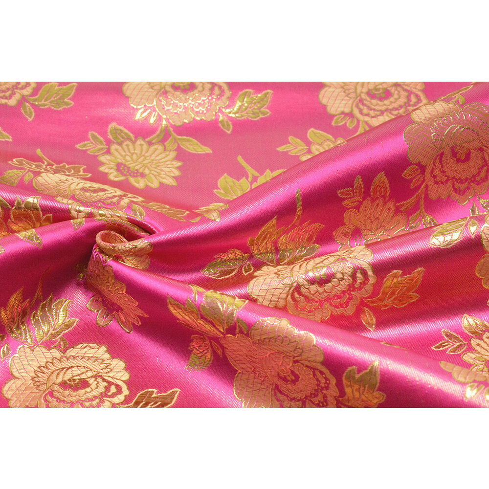 Brokat Kvetina Fuchsia - YES Fabrics