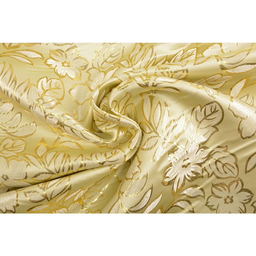 Brokat Floral Gold - YES Fabrics