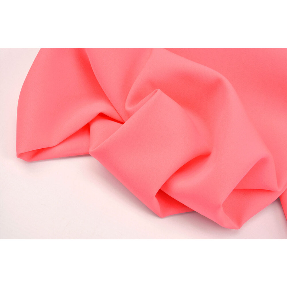 2-Way Crepe Stretch Fluor Pink - YES Fabrics