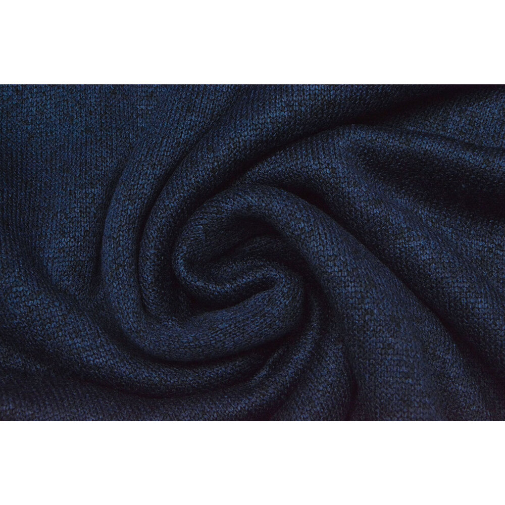 Knitted Fleece 2-Tone Navy Black - YES Fabrics