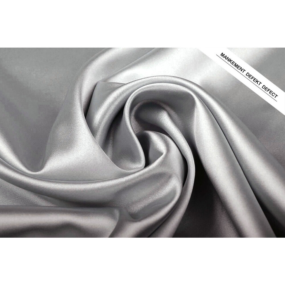 Stretch Satin Light Grey - YES Fabrics
