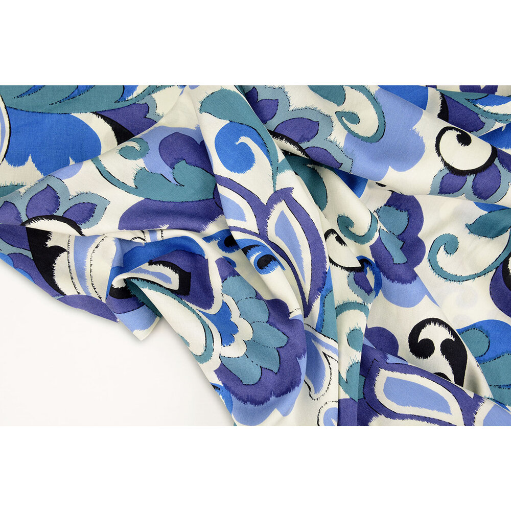 100% Viscose Balusa Blue - YES Fabrics