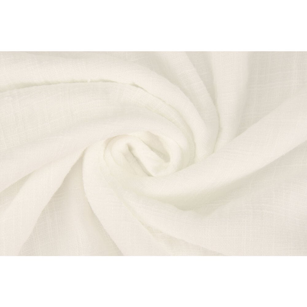 Double Gauze Fabric Linen Structure White - YES Fabrics