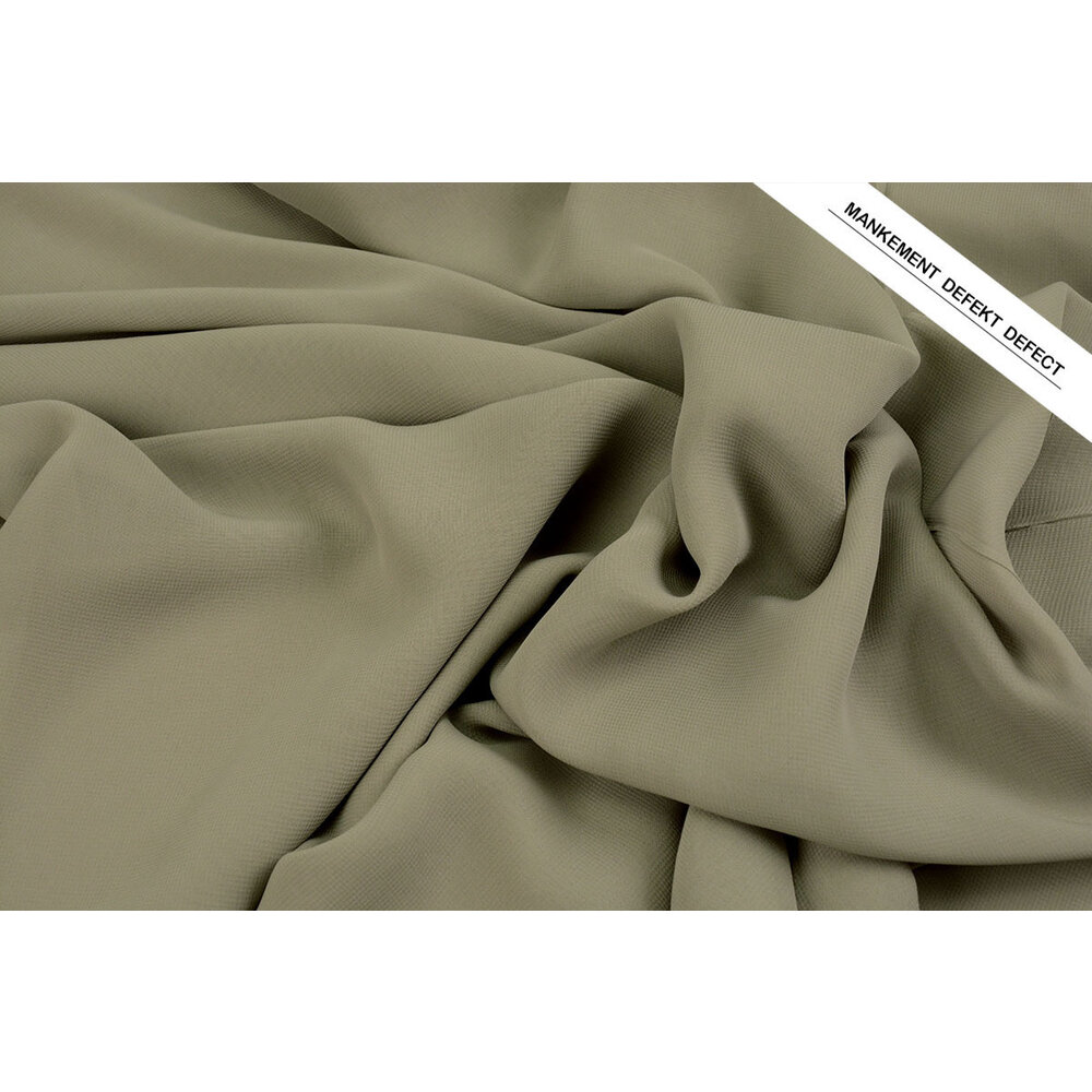 Chiffon Kaki Grijs - YES Fabrics