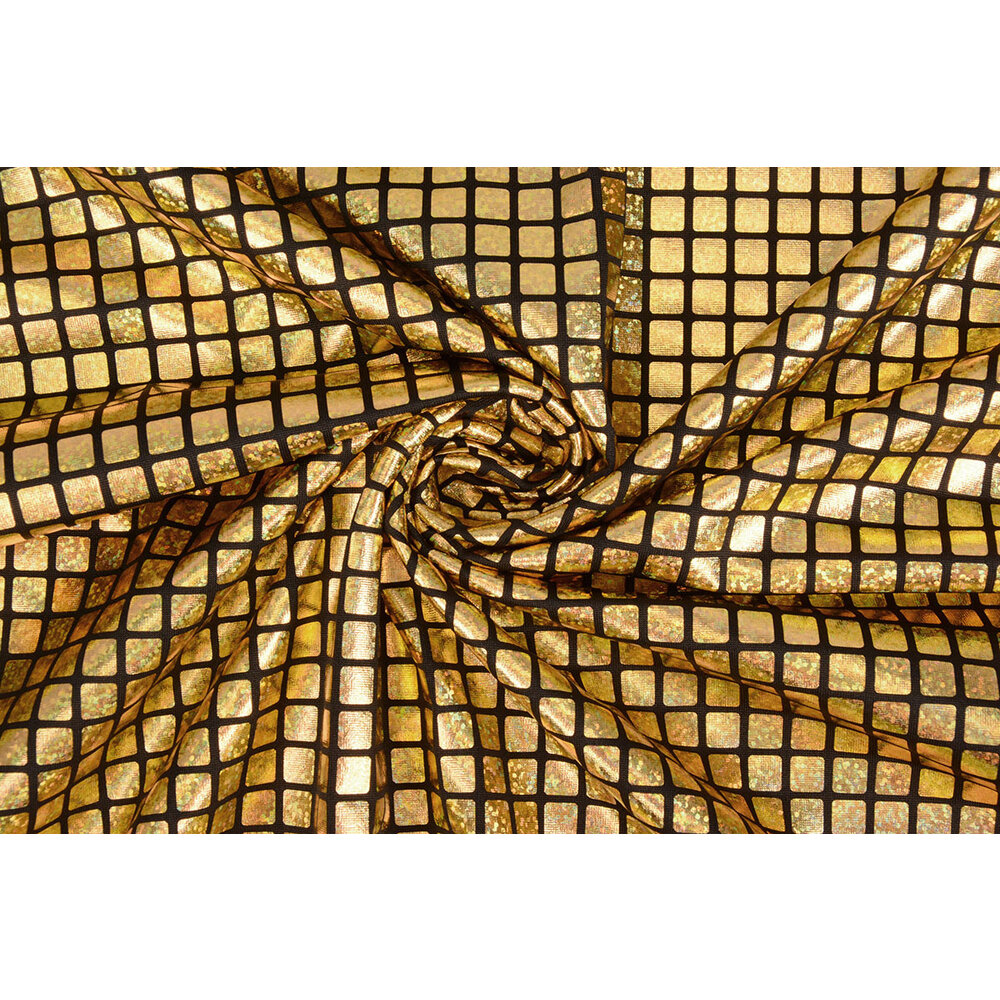 Lamé Karo Gold - YES Fabrics