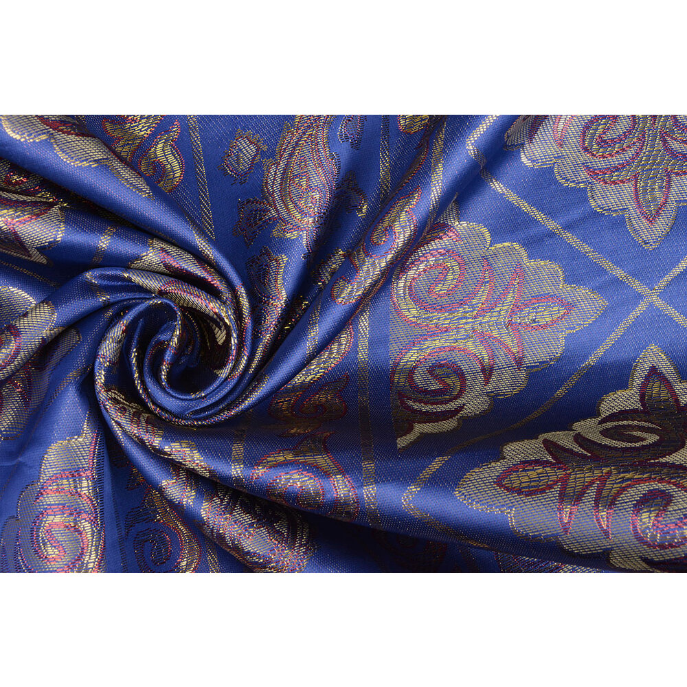 Brokaat Diniya Kobaltblauw - YES Fabrics