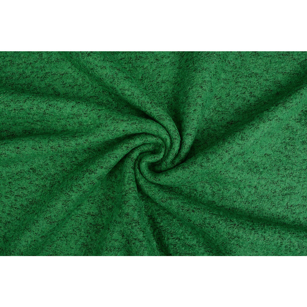 Boiled Wool Roef Grass Green Melange - YES Fabrics