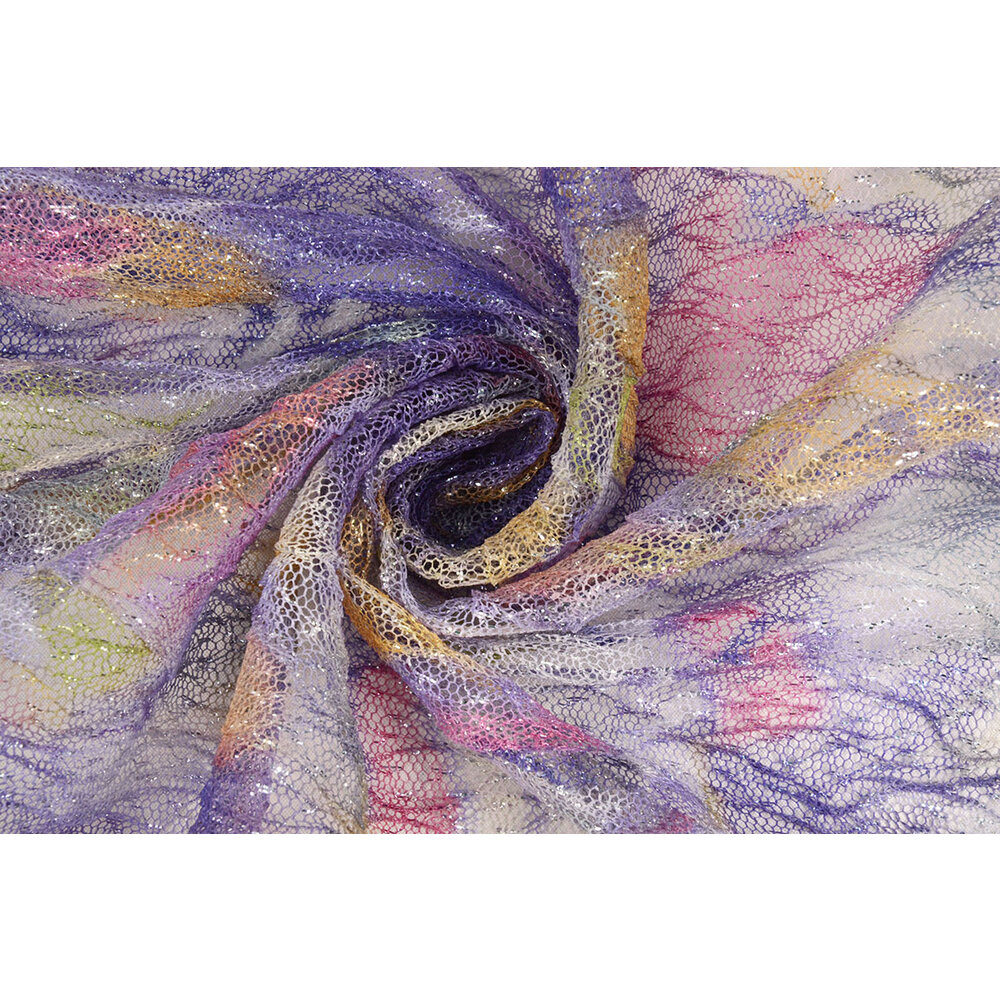 Mesh Crushed Metallic Multi-2 - YES Fabrics