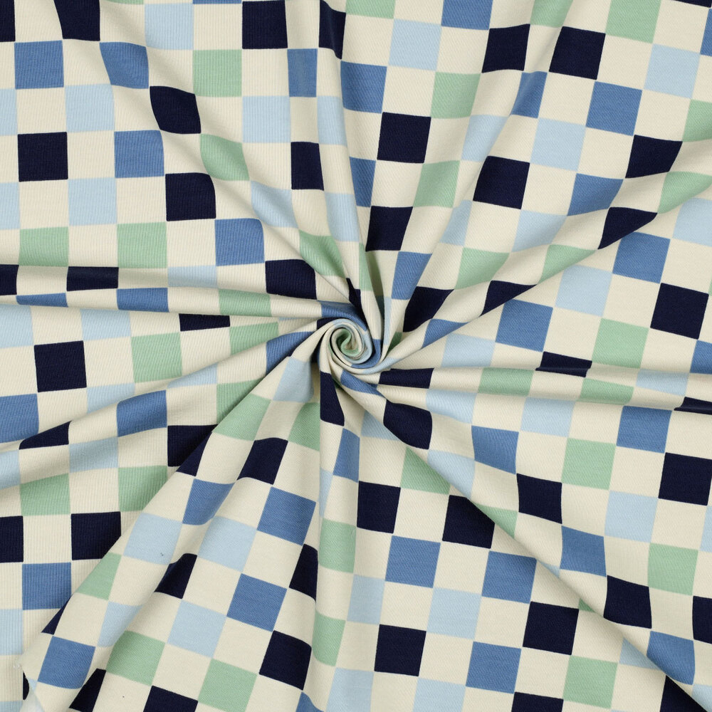 Digital Cotton Jersey Blocks - YES Fabrics