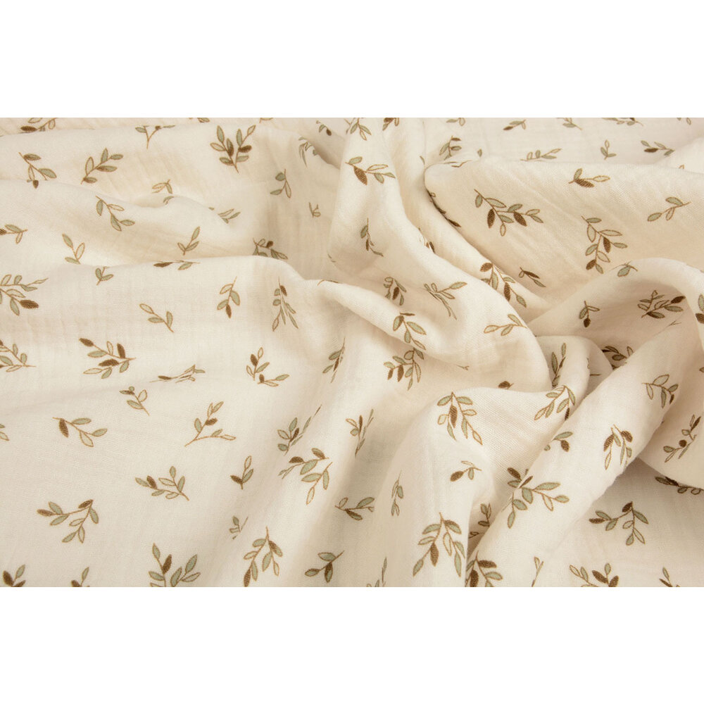 Baumwoll Musselin Stoff Elowyn Off-White - YES Fabrics