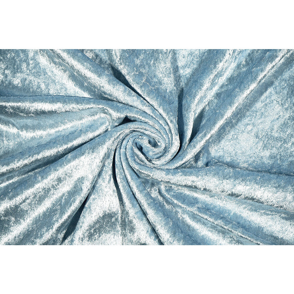Velours de Panne Light Baby Blue - YES Fabrics