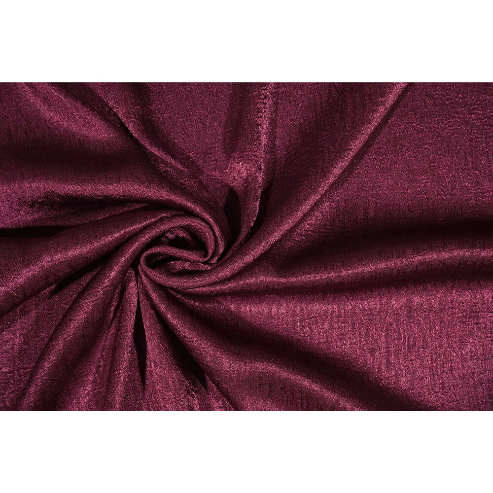 Crinkle Satin Bordeaux - YES Fabrics