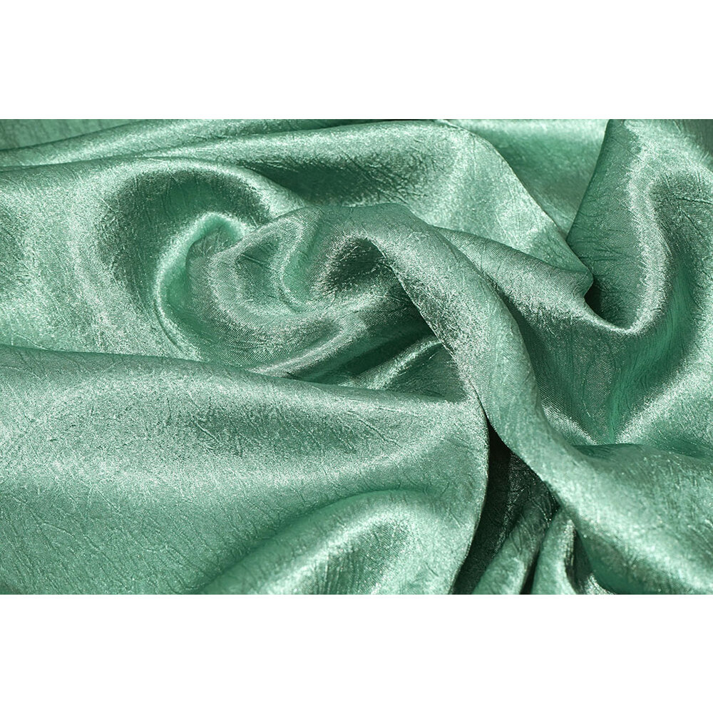 Crinkle Satijn Jade Groen - YES Fabrics
