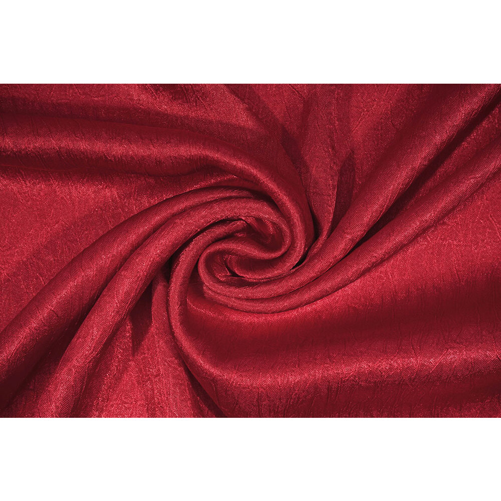 Crinkle Satijn Rood - YES Fabrics