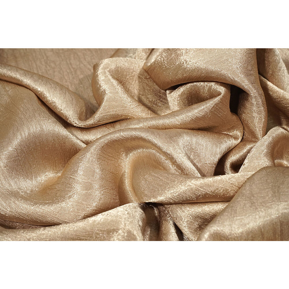 Crinkle Satin Dark Gold - YES Fabrics