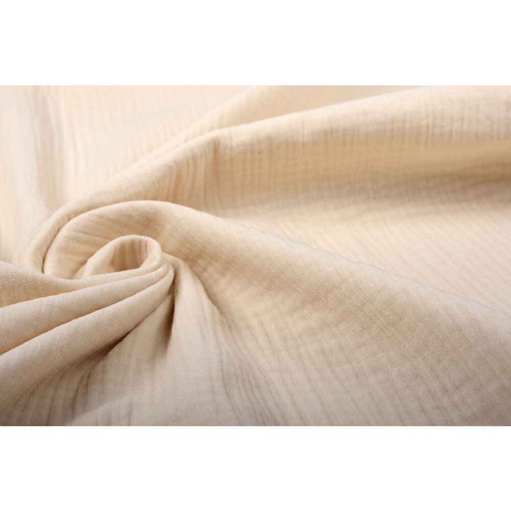 Double Gauze Fabric Natural Light Peach - YES Fabrics