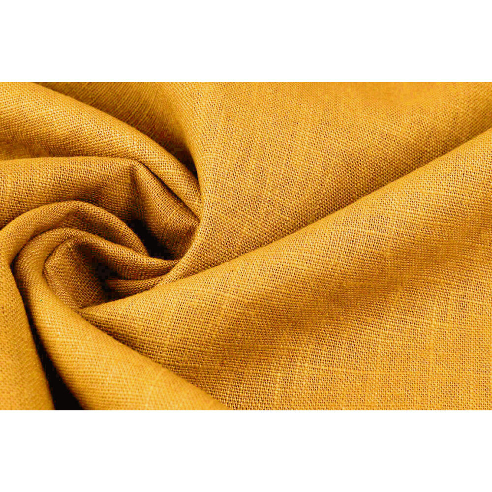 Washed Linen Dark Ocher - YES Fabrics