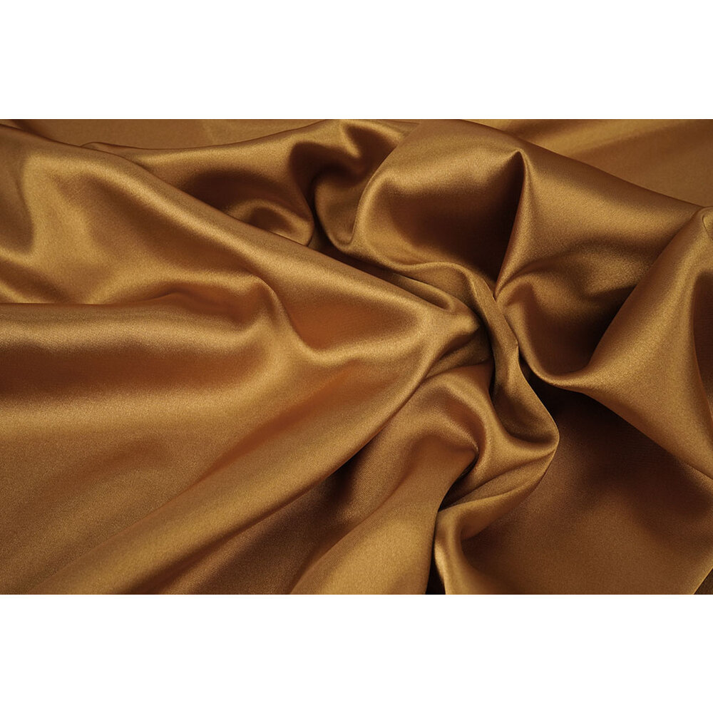 Stretch Satin Sudan Brown - YES Fabrics