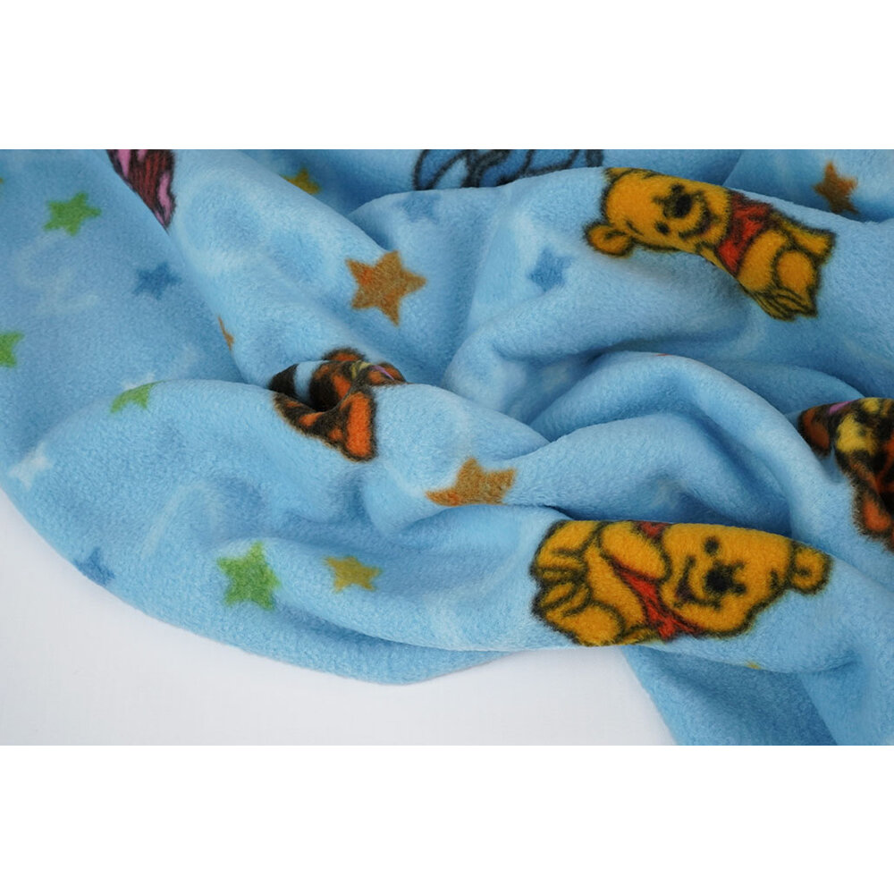 Disney Fleece Winnie The Pooh Blau - YES Fabrics