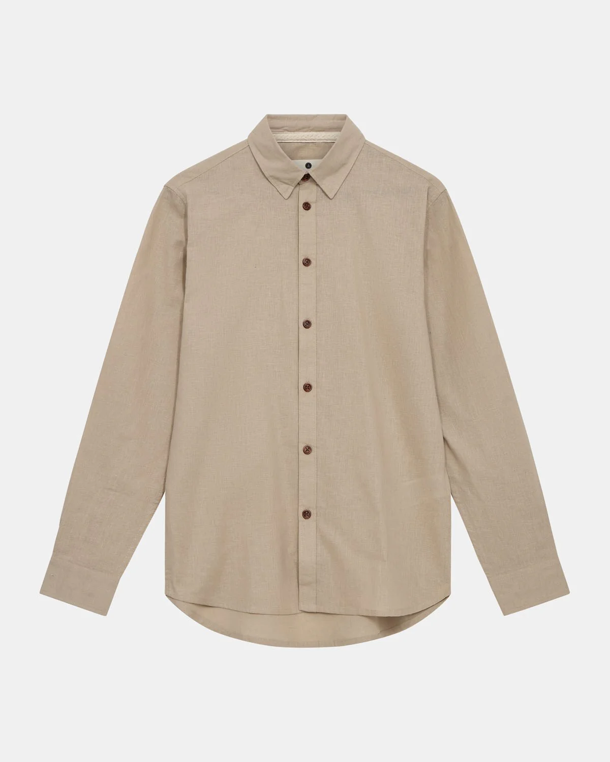 Anerkjendt Akleif L/S Cot/Linen Shirt Feather Grey - Roots Fashion