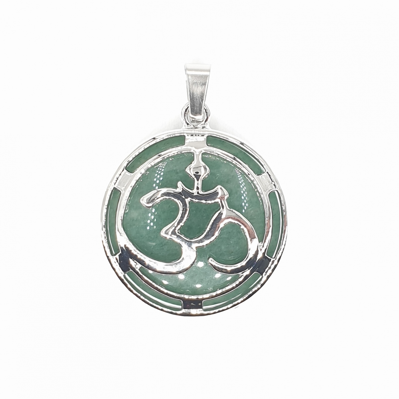 Hanger Ohm met groen aventurijn - Spirituele winkel