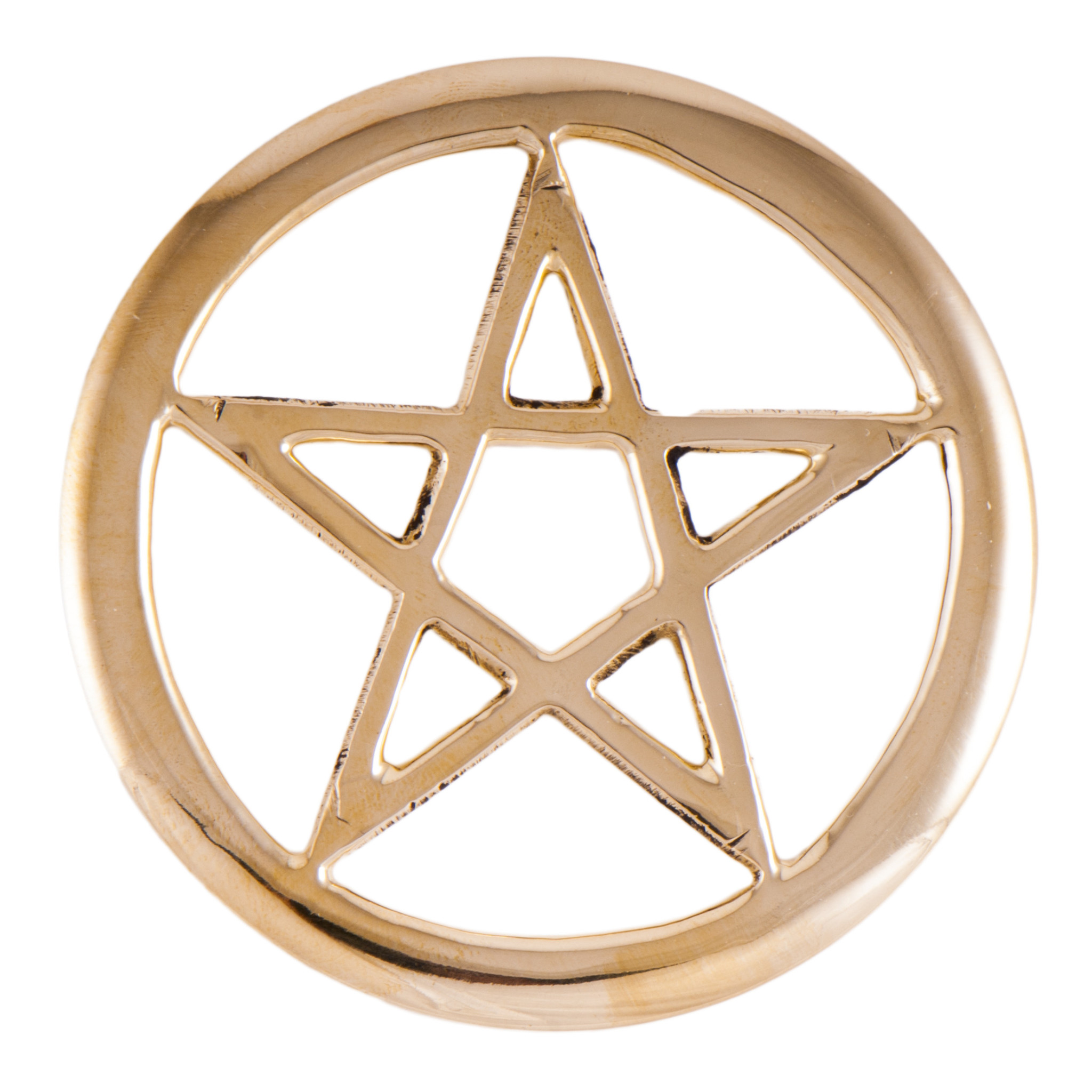 Pentagram messing 11 cm - Spirituele winkel
