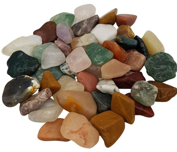 Edelstenen getrommeld ruw 100 gram - Spirituele winkel