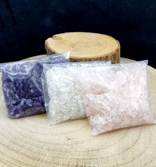 Gouden driehoek mini steentjes set - Spirituele winkel