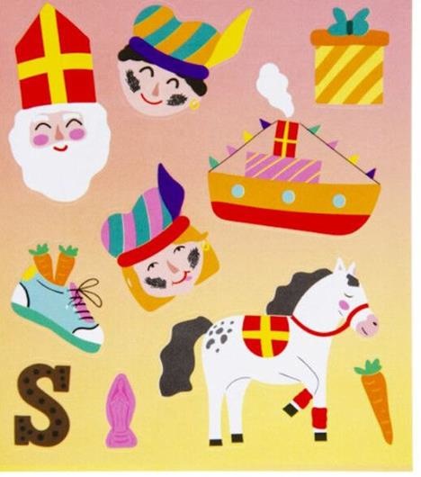 Sinterklaas stickers 10 stuks - Spirituele winkel