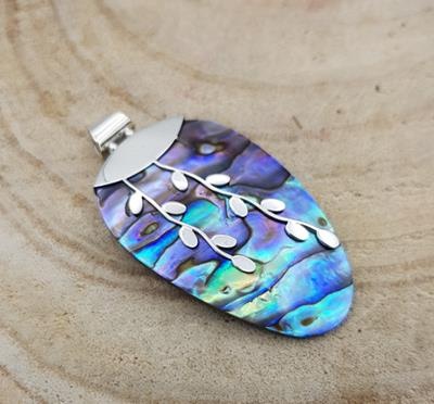 Hanger abalone schelp zilver - Spirituele winkel