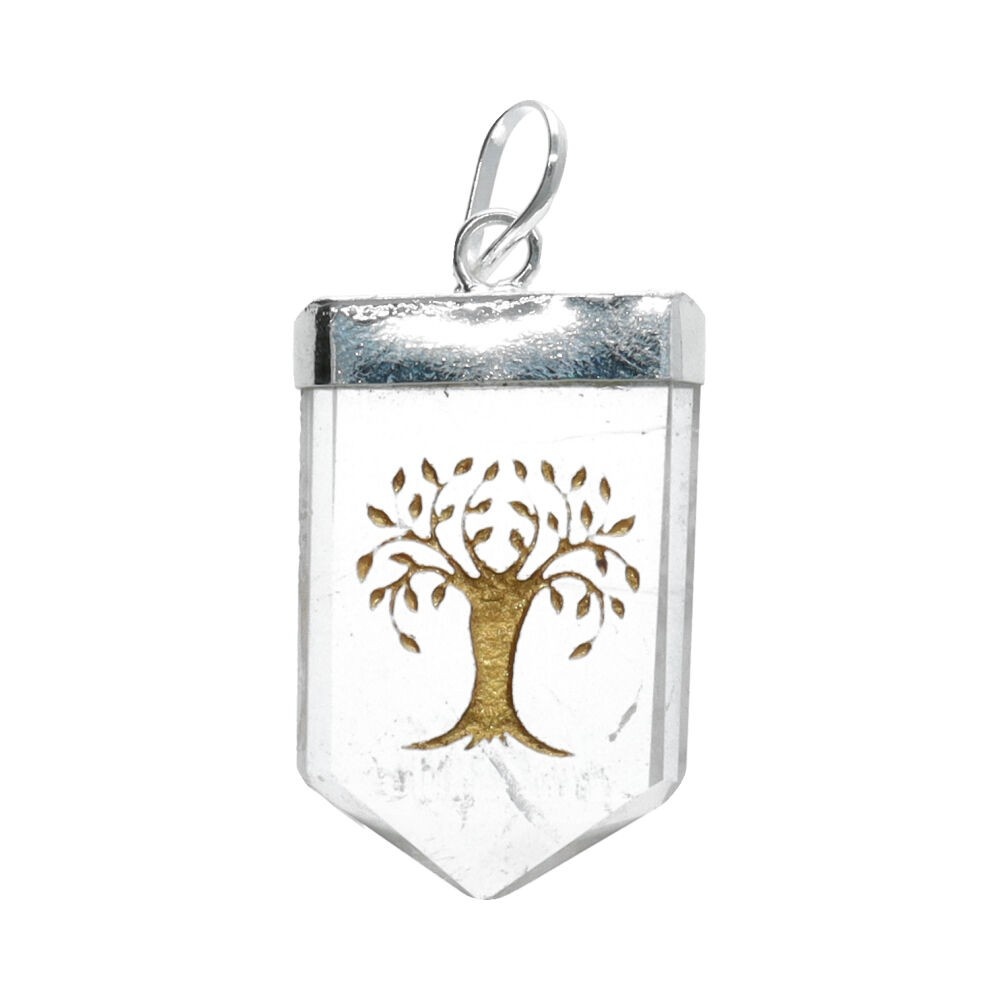 Hanger bergkristal levensboom - Spirituele winkel