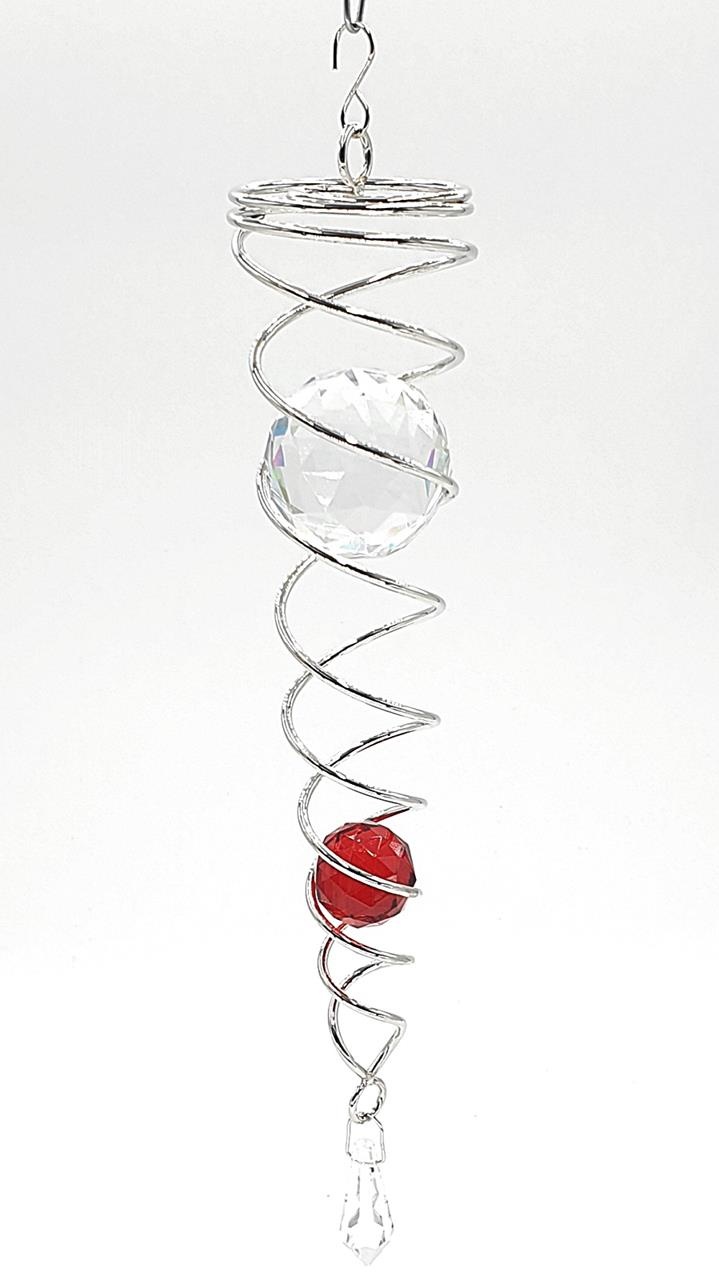 Spiraal wind spinner rood - Spirituele winkel