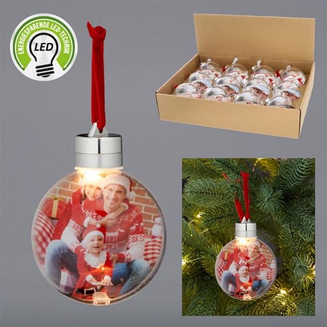 Gepersonaliseerde kerstbal met LED - Spirituele winkel