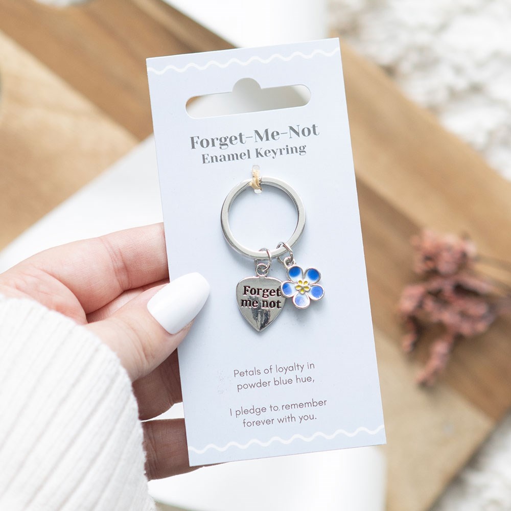Sleutelhanger forget me not - Spirituele winkel