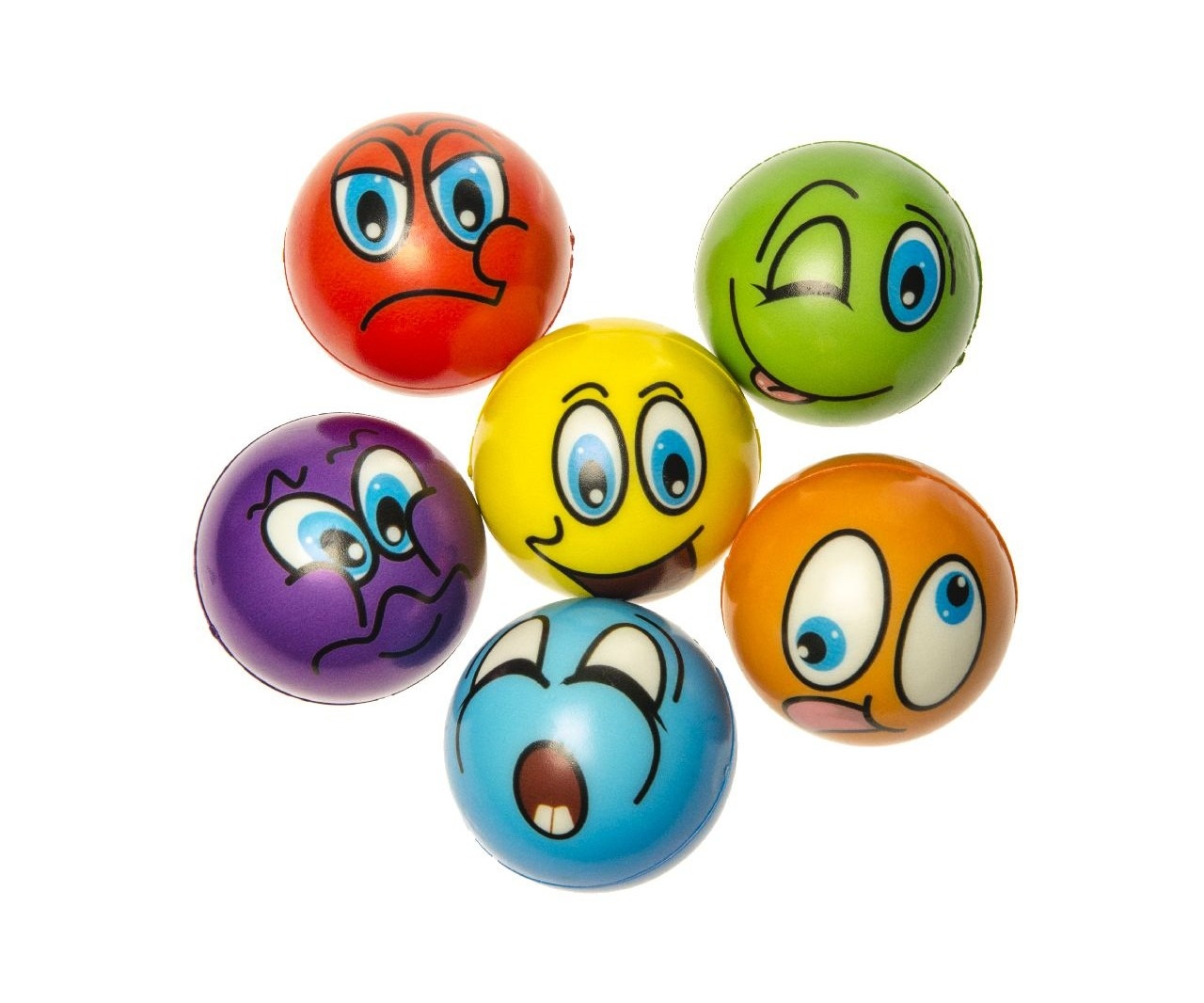 Stress bal met grappig gezichtje - Spirituele winkel