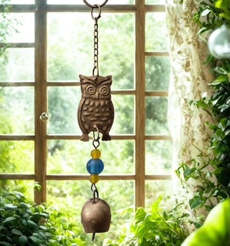 Fair Trade Handgemaakte Uilen Windgong kopen? | Metalen Windhanger ...