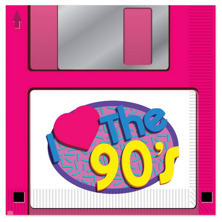 Servetten Floppy Disk jaren 90 - Alles voor een nineties themafeest ...