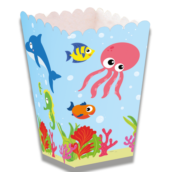 Snackbakjes zeedieren cartoon - Onderwater wereld versiering ...