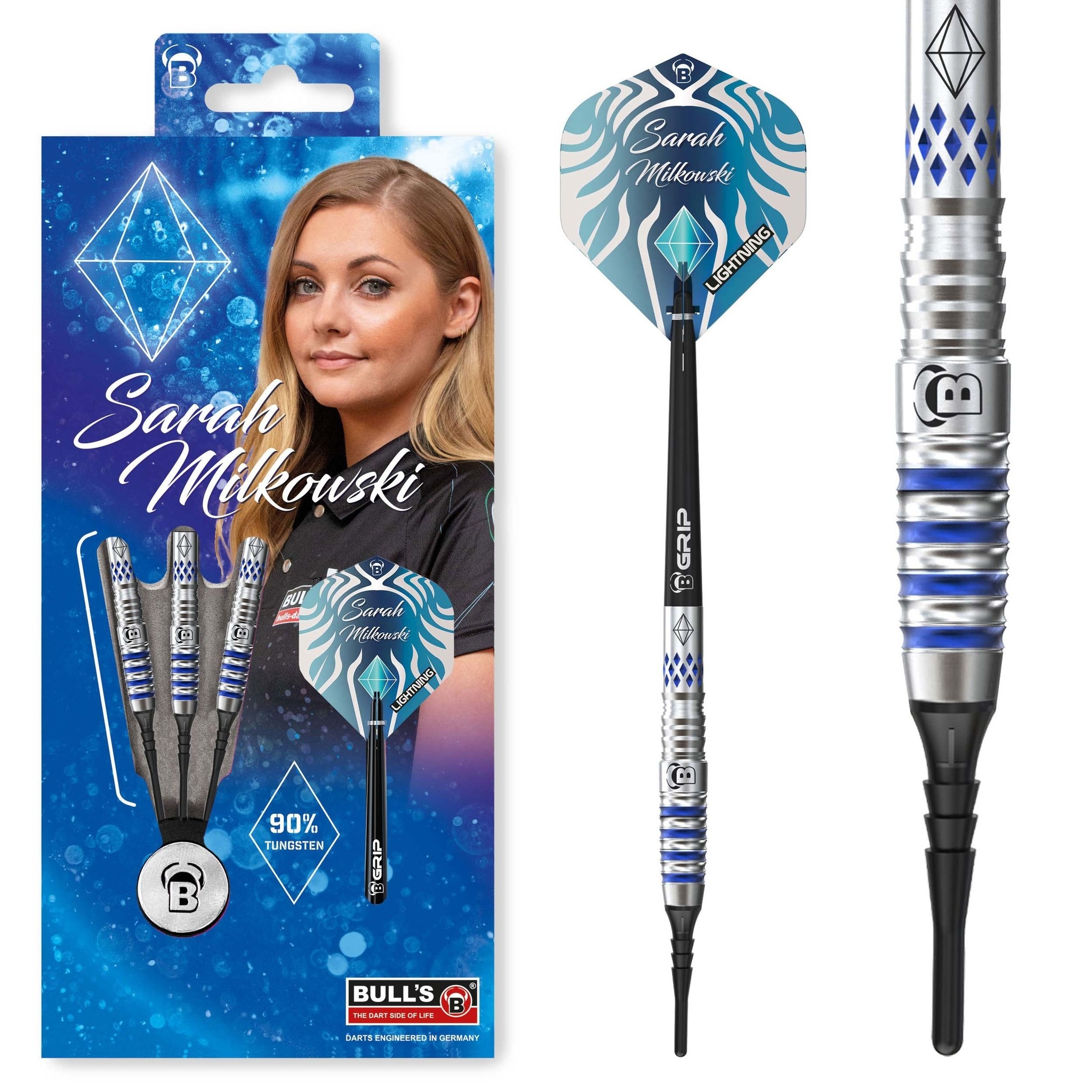 BULL'S Sarah Milkowski 90% Soft Tip - Dartshopper.com