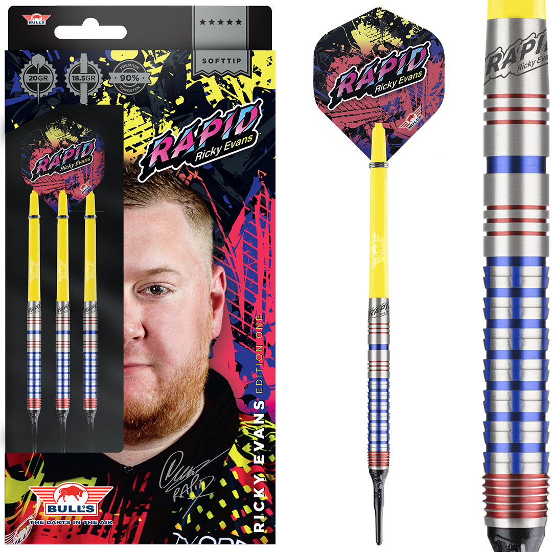Bull's Ricky Evans 90% Soft Tip Darts - Dartshopper.com