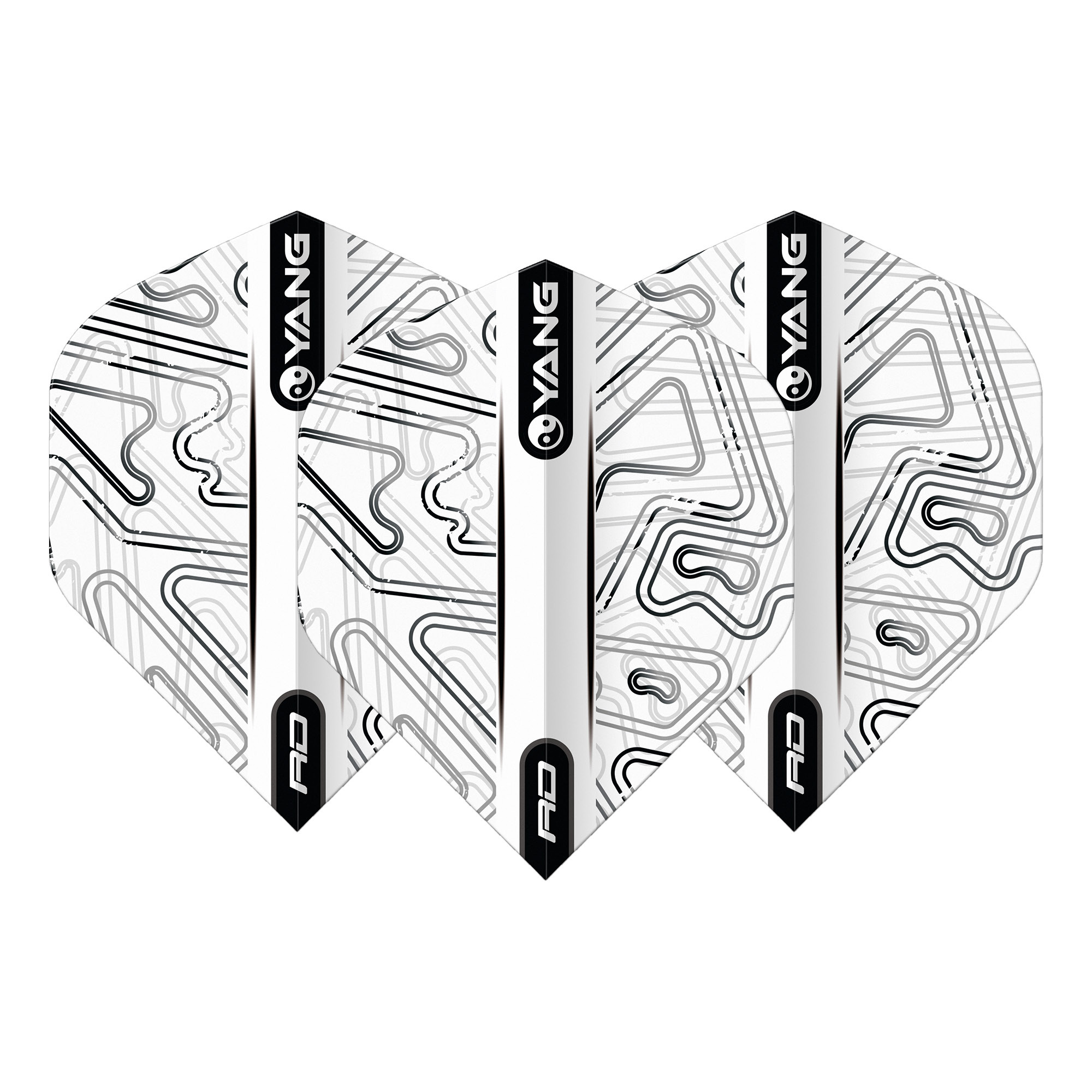 Red Dragon Yin Yang White Black Darts Flights - Dartshopper.com