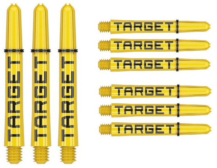 Target Pro Grip Tag 3 Set Yellow Black Darts Shafts - Dartshopper.com