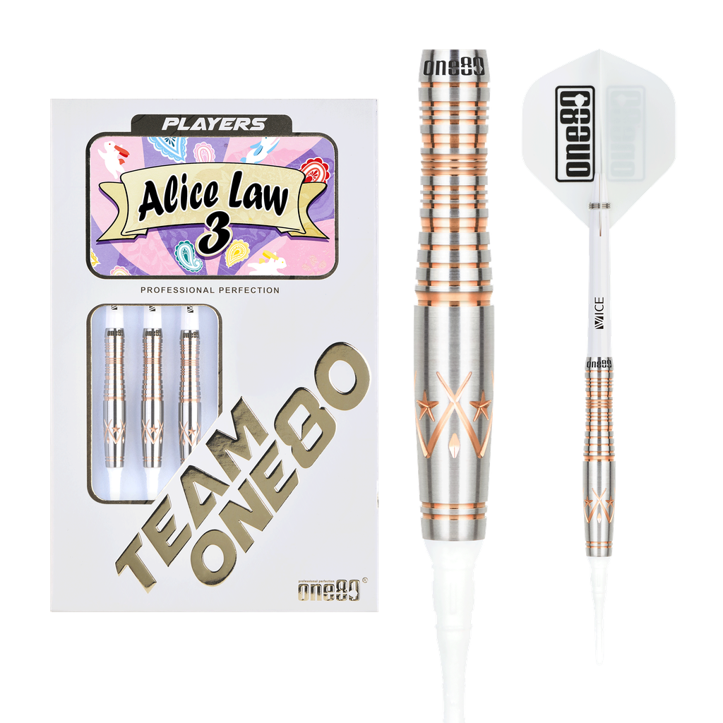 ONE80 Alice Law III Rosegold 90% Soft Tip Darts - Dartshopper.com