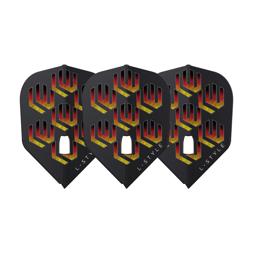 L-Style L3 PRO Lukas Wenig Black Darts Flights - Dartshopper.com